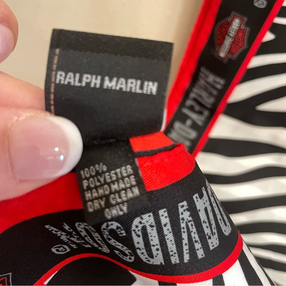 Harley Davidson Ralph Marlin Designed Zebra Print Sca… - Gem
